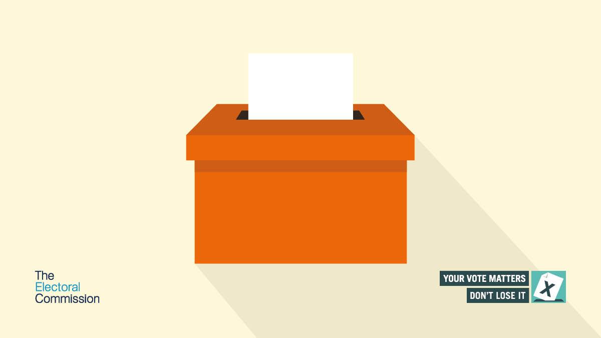 Ballot box twitter orange | Electoral Commission