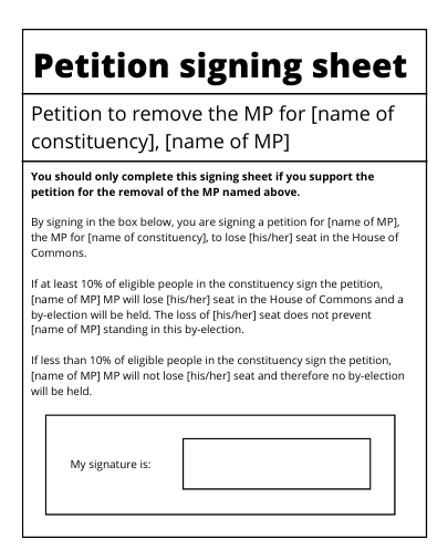 Recall petitions media guide | Electoral Commission